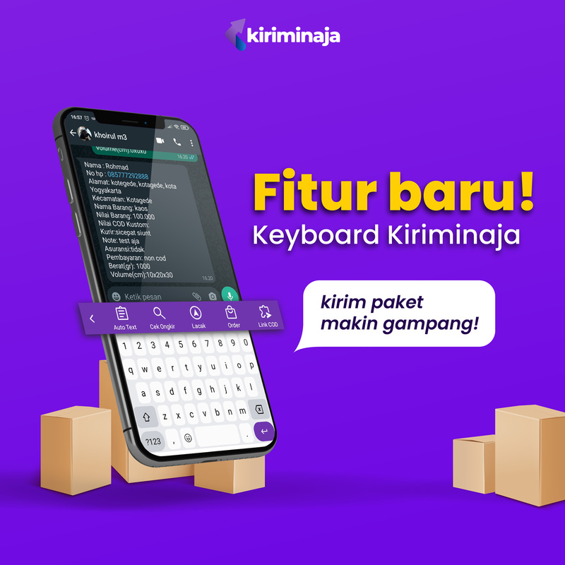 Keyboard KiriminAja Hadir Mempermudah Pengirimanmu!